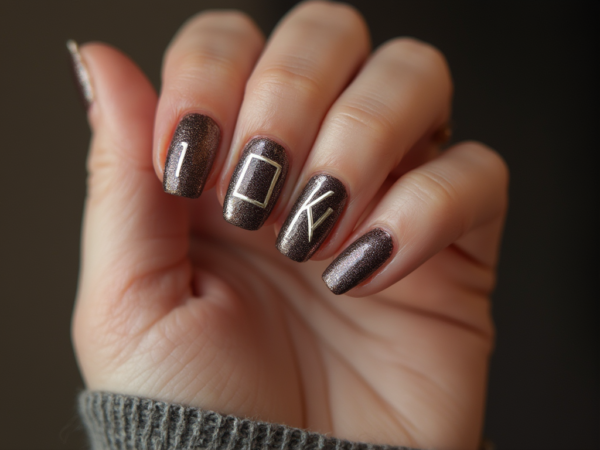 Boyfriend initials on nails ideas: from classic french tips to glitter ...